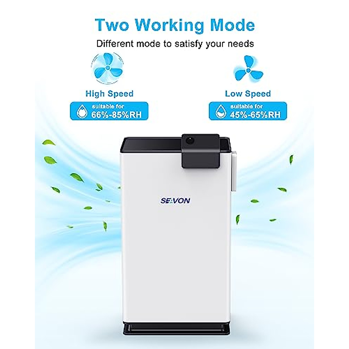 Dehumidifiers for Home Up to 7500 Cubic Feet, SEAVON Dehumidifier with Remote Controller, Auto-off, 2 Working Modes Quiet and Portable Dehumidifiers Perfect for Bedroom, Bathroom, Basement, RV