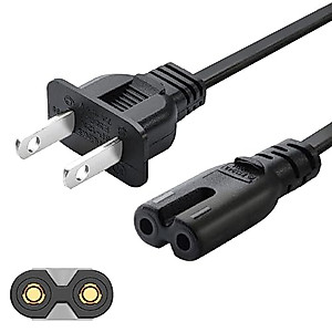 Chanzon 10ft Samsung Tv Power Cord for PS4 PS5 PS3 PS2 Playstation Xbox One Apple LG TCL Toshiba Hisense Cannon Pixma HP Dell Epson Printer Universal AC Replacement Cable 2 Prong 7A 125V(UL listed)