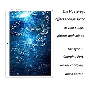 ibowin 10.1Inch 1280x800 IPS Android 10.0OS Tablet PC 2G RAM 32G ROM Quad-core Processor Type C Charge 3G Unlocked SIM 5M Camera Bluetooth (Golden)