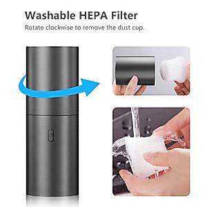 EASYOB Cordless Vacuum Cleaner, Mini Handheld Vacuum USB Rechargeable, Small Dust Buster and Blower 2 in 1, Convenient to Clean Car, Desktop, Keyboard, Computer, Kitchen, Cabinet