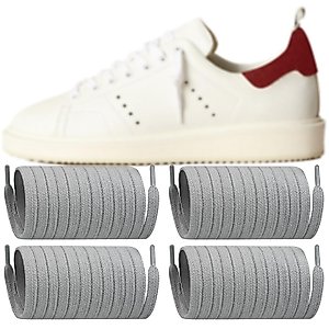 Endoto 2 Pairs Shoelaces for GG Sneaker Flat Shoe Laces Replacement Shoes Strings(Color:Grey,Size:38Inch)