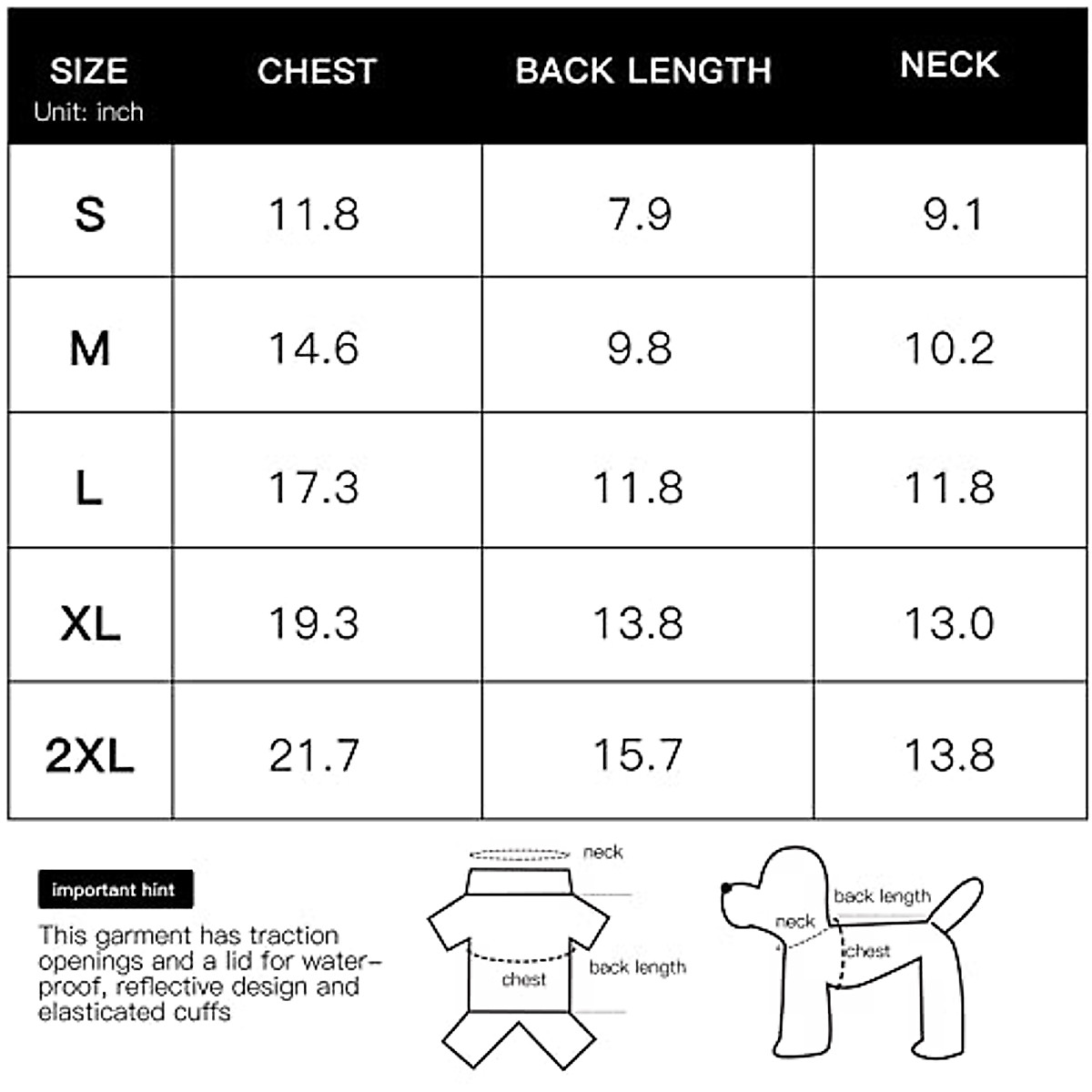 Dog Raincoat Adjustable Puppy Dog Raincoats Waterproof Dog 4 Legs Raincoats Coat for Small Medium Dogs Poncho with Reflective Strap Pet Raincoat with Reflective Stripe and Leash Hole (Small, Blue)