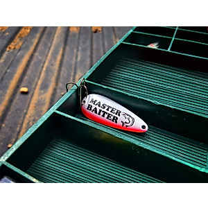 Funny Fishing Lure Gift for Men - Fishing Birthday - Master Baiter - Fishing Spoons - Dad Gifts - Perfect for Any Fisherman - Fishing Lures for Walleye and Pike - Spoon for Trout - Fishing Gag Gifts