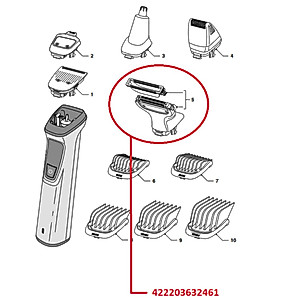 Philips Norelco Replacement BodyGroom Head for BT5511, MG3750, MG5750, MG7750, MG7770, MG7790, MG7791
