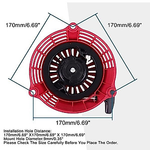 MEEIHUI GCV160 Pull Start Recoil Starter Fit for Honda GCV135 GCV160 EN2000 HRU19 GC135 GC160 Engine Lawn Mower Pressure Washer Parts Replace 28400-Zl8-023ZA Recoil Pull Starter