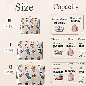 Large Storage Bags, 3Pcs Large Capacity Storage Bags with Handle Clothes Storage Bags Storage Containers for Organizing Bedroom Closet Clothing Comforters Bedding