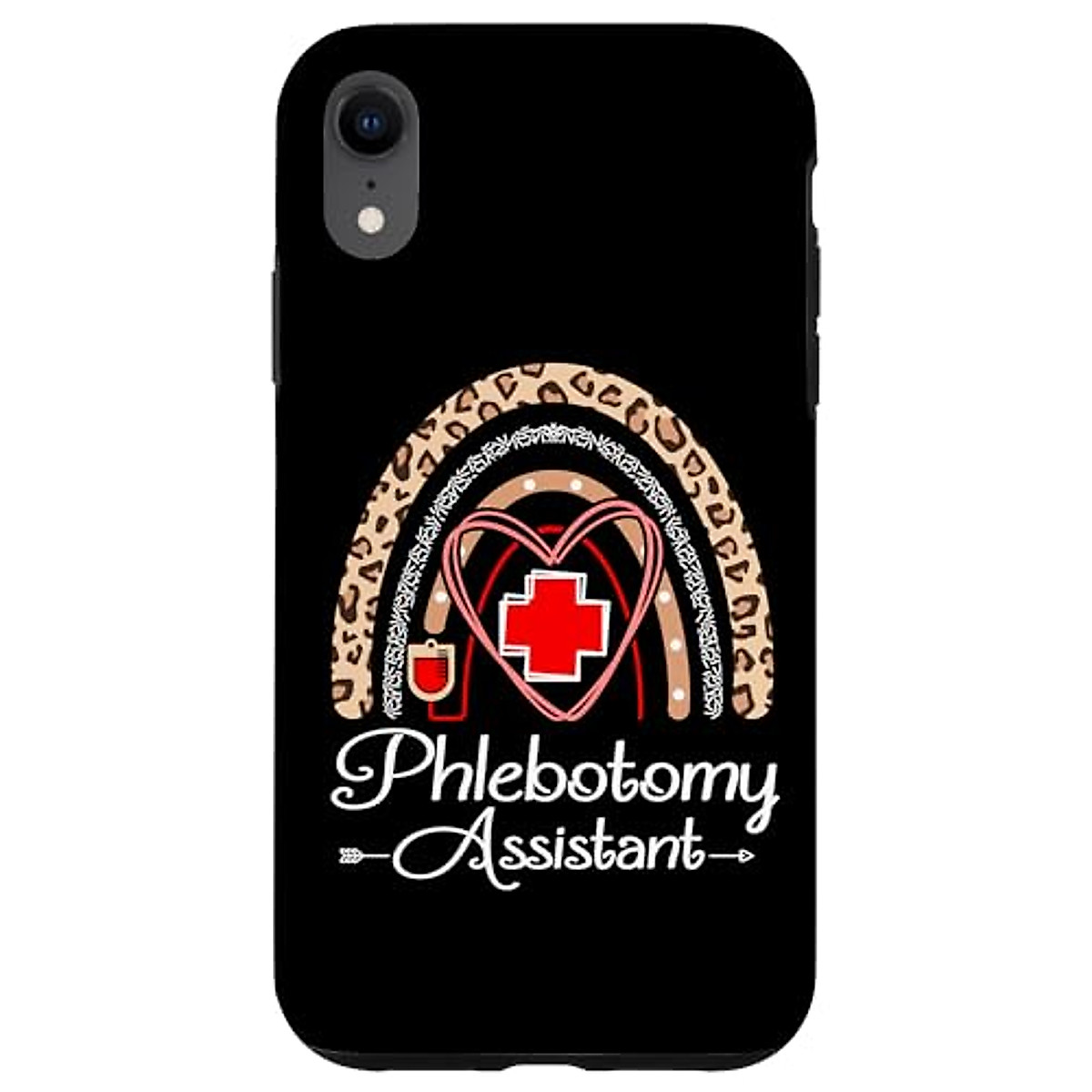 iPhone XR Phlebotomy Assistant Boho Rainbow Funny Phlebotomist Case