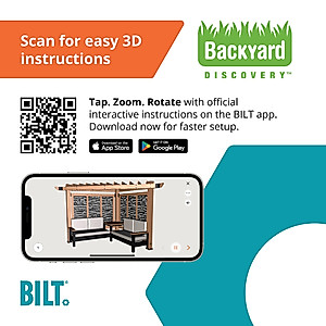 Backyard Discovery Verona 12' x 8' Cedar Wood Cabana Corner Pergola with Bamboo Privacy Panels for Outdoor Patio, Deck, Garden, Poolside, Entertaining