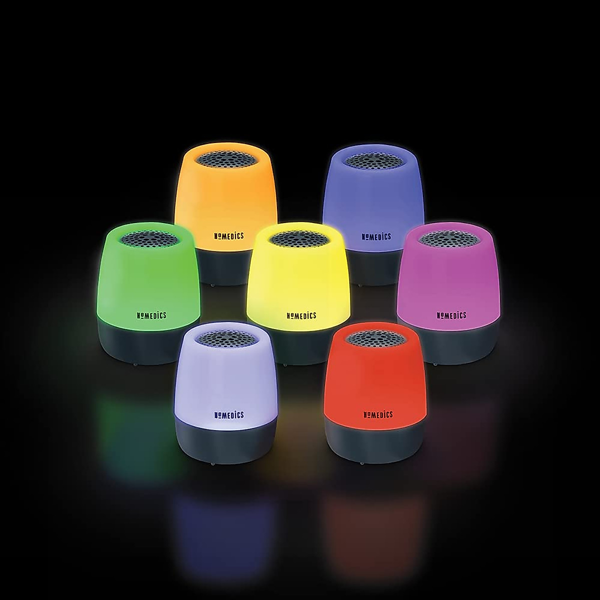 Homedics Traveler SoundSleep White Noise Sound Machine, Small Sound Machine with 6 Relaxing Sounds and Color Changing Night-Light, Portable Sound Therapy for Home, Office, Nursery, Auto-Off Timer