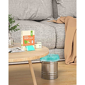 AYOTEE Compostable Trash Bags 4 Gallon Drawstring Trash Bags,100 Counts Ultra Strong Unscented Garbage Bags Small Trash Bags Waste Basket Liners for Bathroom, Kitchen, Car, Pet