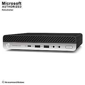 HP ProDesk 600 G3 Desktop Mini High Performance Business PC, Intel Quad Core i5-7500T 2.7GHz, 16G DDR4, 1T SSD, WiFi, BT, DP, Windows 10 Pro 64 Language Supports English/Spanish/French(Renewed)