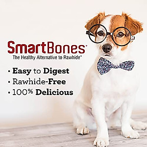 SmartBones Smart Twist Sticks, Rawhide Free Dog Chew Sticks, Made With Real Chicken, 50 Sticks