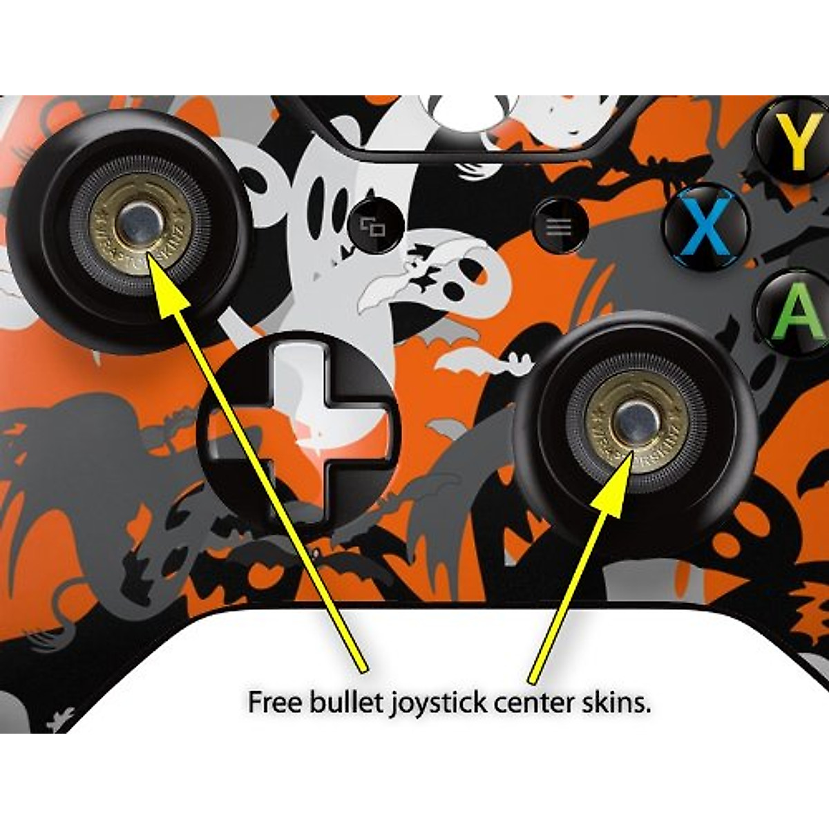 WraptorSkinz Decal Style Vinyl Skin Wrap compatible with XBOX One Original Wireless Controller Halloween Ghosts - (CONTROLLER NOT INCLUDED)