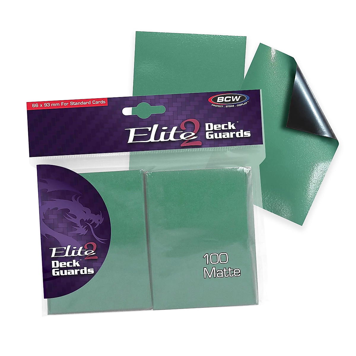 BCW Elite2 Anti-Glare Card Sleeves - Seafoam | Matte Front & Textured Back | Archival-Safe & Acid-Free | Fits Standard 2½" x 3½" Cards | Durable Protection TCG Card Sleeves