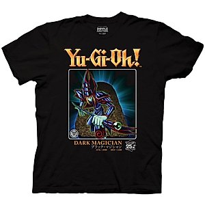 Ripple Junction Yu-Gi-Oh! Dark Magician Anime Adult T-Shirt Officially Licensed 2XL Black