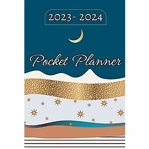 Pocket Planner 2023-2024: Small 2 Year Monthly Agenda for Purse | Chaos Coordinator Boho Cover