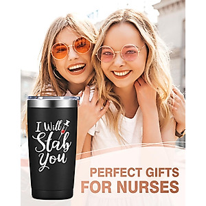 Nurse Gifts for Men Women, Nurse Appreciation Gifts, Nurse Graduation, Birthday, Christmas, Male Nurse Gifts, Cool Nursing Gifts for New Nurse, Nurse Practitioner LPN & RN Gifts, 20oz Tumbler, Black