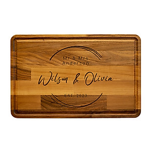 Custom Cutting Board | Personalized Cutting Board | Custom Cheese Board | Custom Chopping Board | Wedding Cutting Board | Personalized Wedding Gift | Gift for Couple (Without Handle)