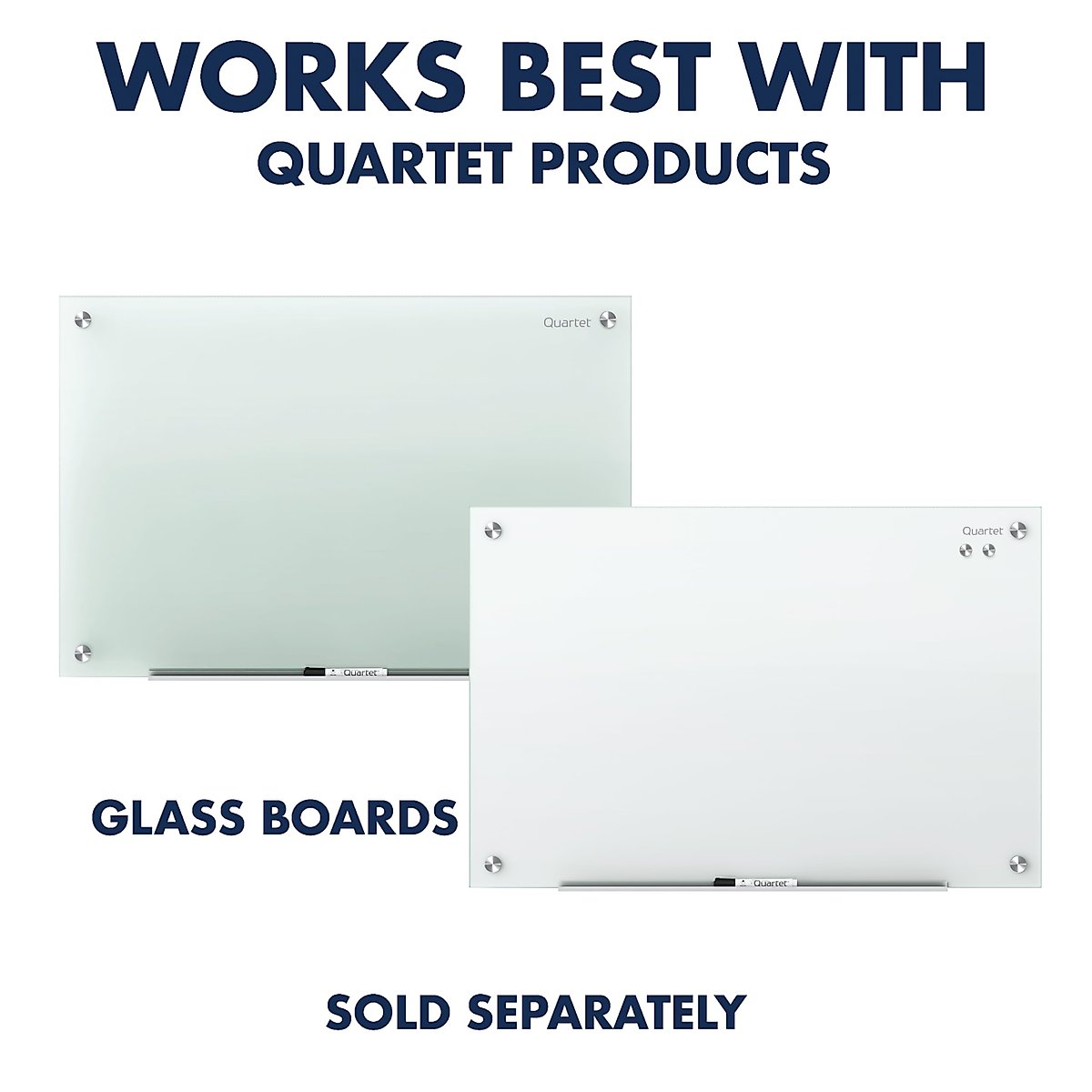 Quartet Strong Magnets, Glass Whiteboard, Dry Erase Board, Large, Clear Rare Earth Magnets, 6 Pack (85391)