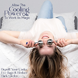 Belle Parie Ice Globes for Facials - 360° Rotating Ice Globes for Face to Reduce Puffy Eyes & Dark Circles - Stainless Steel Face Globes & Ice Balls for Face Roller to Tighten Skin & Diminish Wrinkles