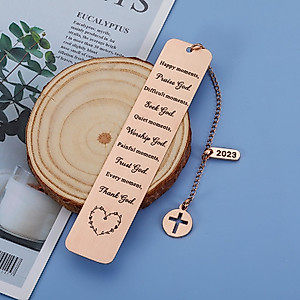 Baptism Confirmation Gift for Baby Kids Adult Bible Verse Bookmark for Women Men Friends Inspirational Christian Gifts Religious Gift for Girls Boys Faith Gifts Happy Moments Praise God
