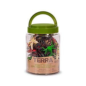 Terra by Battat – Toy Bugs & Insects Tube – 60 Mini Figures in 12 Realistic Designs – Toy Ants, Scorpions, Dragonflies & More – Creepy Crawlies in Storage Tube – Insect World – 3 Years +