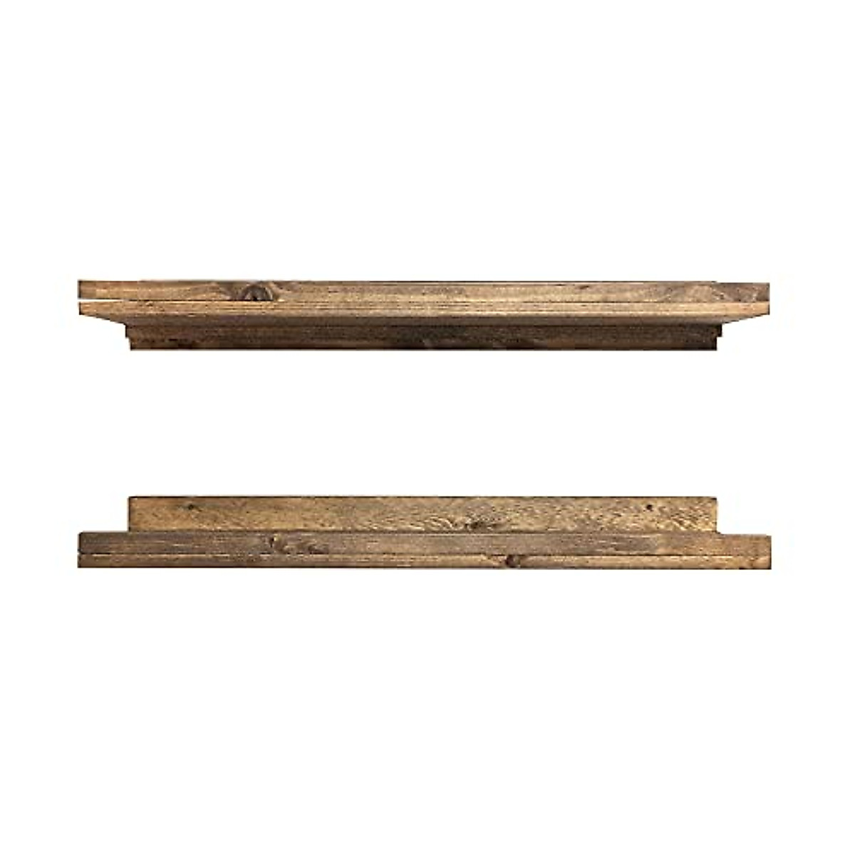 del Hutson Designs 20" Rustic Luxe Wall Mount Shelves, Dark Walnut (Open Box)