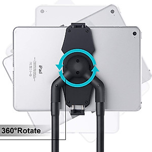 B-Land Upgrade Gooseneck Tablet Holder, Tablet Stand for Bed, Universal Tablet Mount Holder with Remote, Lazy Neck Phone Holder Compatible with iPad Mini Pro Air, iPhone Series, Samsung Tabs & More