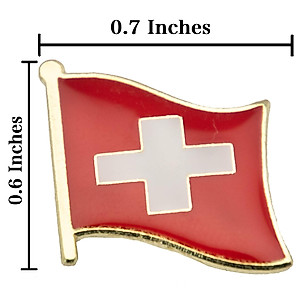 A-ONE - Majestic Matterhorn Switzerland Embroidery Needle Patch, Swiss Flag Pin Pinbadges for Caps Jacket NO.192P