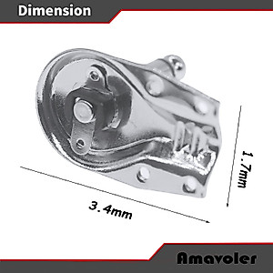 amavoler 4-Pack 1/4" Right Angle Plugs TS Mono Heavy Duty Flat Low Profile Pancake Style for Guitar, Instrument, Speaker/Microphone/Patch Cables - 6.35mm Male 1/4 Inch Phone Plug (Nickel)