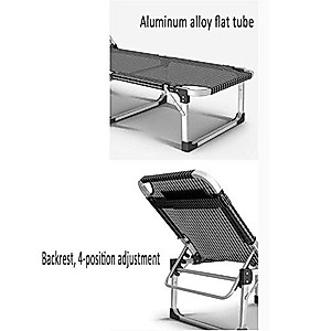 XZGDEN Lightweight Camping Chairs Garden Loungers Folding Chair Deck Chair Chaise Lounges, Terrace Recliner Beach Chair Folding Lounge Camping Pool Support 440 Pounds (Color : D)