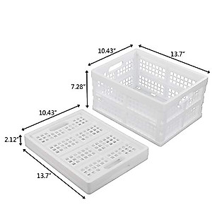 Yarebest 3-Pack 15 Liter Collapsible Crates, Folding Basket Bins for Storage
