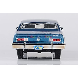 1974 for Ford Maverick 1:24 Scale Diecast Replica Model by Motormax Forgotten Classics Series 79042 (Blue)