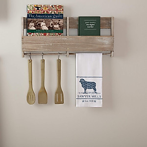 VHC Brands Sawyer Mill Lamb Kitchen Towel, Blue, 19x28