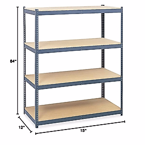 Safco Products 5261 Archival Shelving Shelves for use with Archival Shelving Frame 5260, Sold Separately, (Qty. 4), Tan