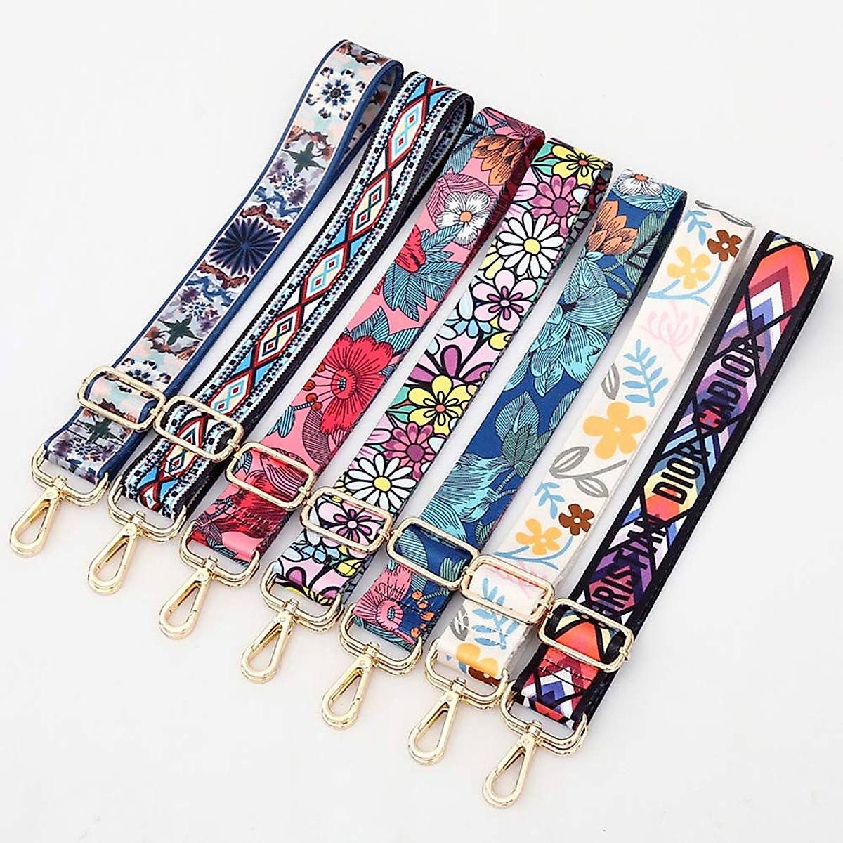 UMILY 3.8cm Wide purse straps replacement crossbody Strap Adjustable Multicolor Handbag Shoulder Bag Strap 80-130cm