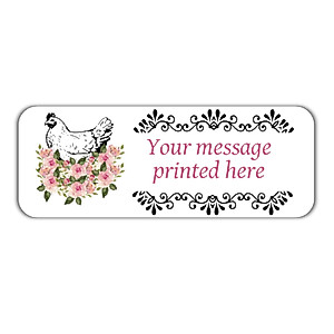 60 Personalized chicken egg carton labels, Thank you stickers, tags