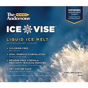 The Andersons Ice Vise Professional-Grade, Non-Toxic, Pet Safe, and Chloride-Free Liquid Ice Melt - 1 Gallon
