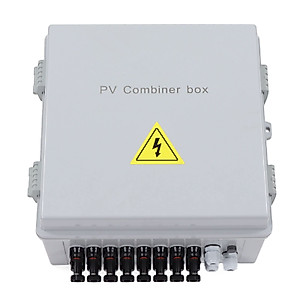 Solar Combiner Box, 8 String PV Combiner Box 10A Rated Current 80A DC Breaker Solar Combiner Box for Off Grid Solar, Power Distribution Blocks