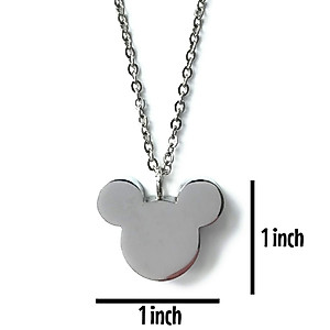FIKA Mickey Pendant Necklace Cremation Ashes Remembrance Urn Pendant Necklace Jewelry Filling Kit Included (Mickey)