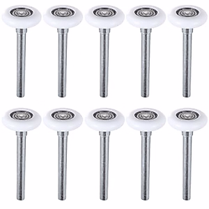 Homaisson 10 PCS 1.8'' Garage Door Rollers with 4.7-inch Stem, Quiet Garage Door Replaceable Wheel, Nylon Garage Roller Replacement, Door Roller for Garages, Barns, Warehouses