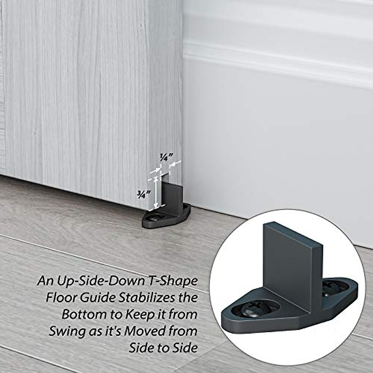 Genius Iron Barn Door Hardware Kit, 6.6FT Sliding Barn Door Hardware Kit, Heavy Duty Barn Door Track, for 36in-40in Wide Sliding Door Panel, Easy Installation, Basic J