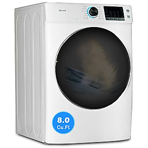 Smad 8.0 Cu.ft Electric Dryer, 27" Full Size Clothes Dryer Machine, 120V 240V Stackable Large Capacity Front Load Dryer For Apartment, Home, RV and Laundry