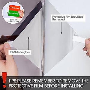 bofeifs Window Tint for Home One Way Privacy Window Film Sun Blocking Reflective Removable Window Clings for Glass Windows See Out Not in Uv Heat Blocker Peel and Stick Mirror Summer House Window Tint