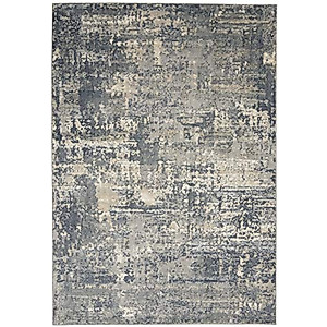 Nourison Concerto Abstract Grey/Beige 5'3" x 7'3" Area -Rug, Easy -Cleaning, Non Shedding, Bed Room, Living Room, Dining Room, Kitchen (5x7)
