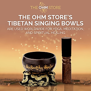 Moon in Sun Singing Bowl Set Bundle with Lava Stone and Rose Quartz Mala Bracelet — Handcrafted in Nepal for Chakra Healing, Meditation, and Aromatherapy Essential Oil Diffusion