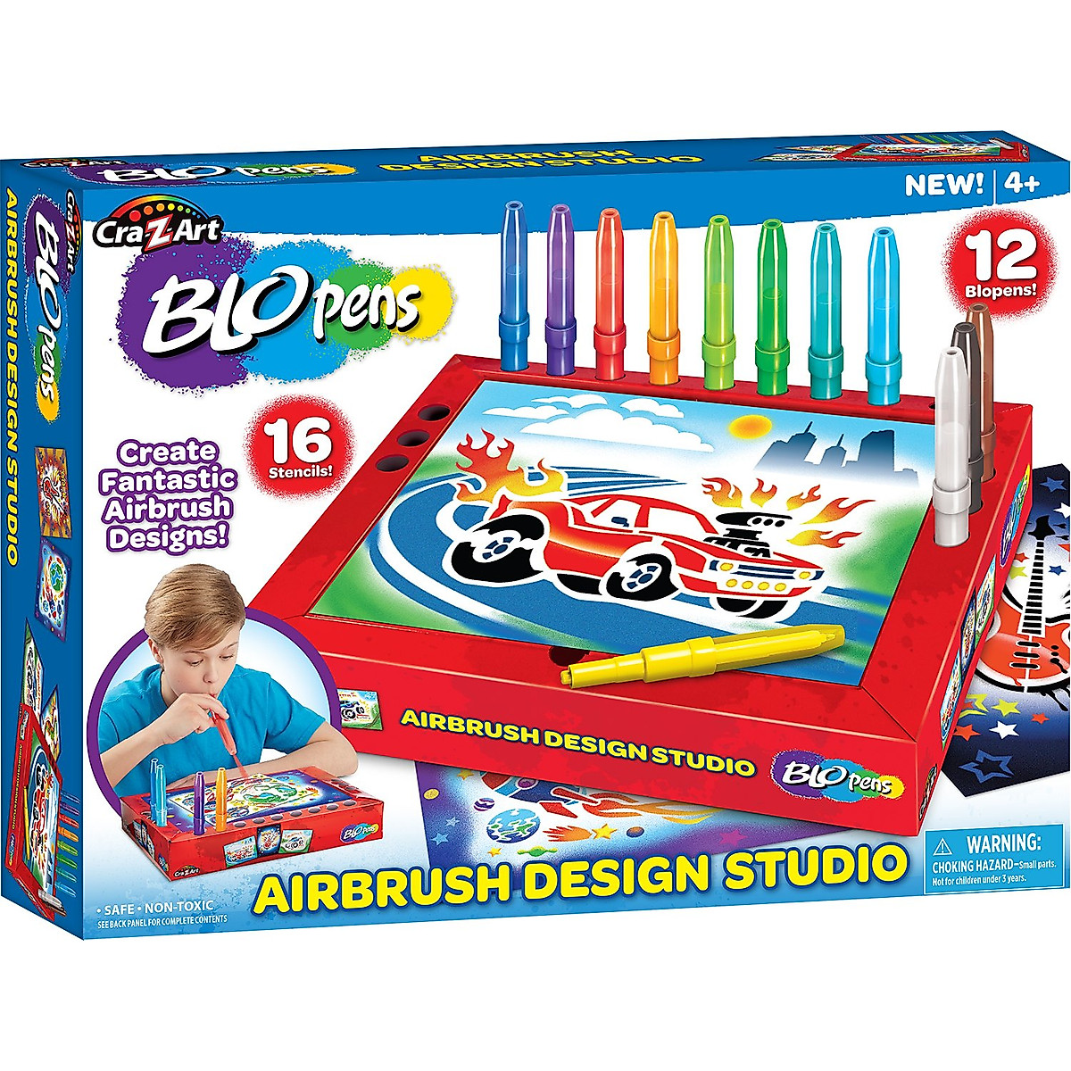 Cra Z Art Blo Pens Studio Design Station Airbrush Craft Kit