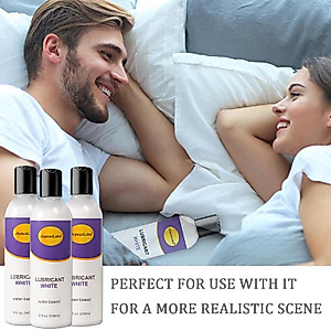 JoyeuxLube Water-Based White Lube 8 fl. oz/240ml Creamy Unscent Natural Gel Glide Lubricant Long Lasting Smooth Slippery for Men Women Couples with Discreet Package