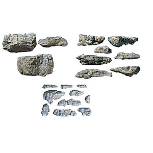 Woodland Scenics Rock Molds, Outcroppings C1230, Embankment C1233, and Random Rock C1234 with Make Your Day Paintbrushes