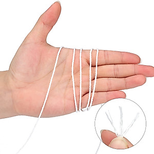 200M (218 Yard) 12-Ply Cotton Twine String,Cooking Kitchen Twine String Craft String Baker Twine for Tying Homemade Meat,Making Sausage,DIY Craft and Gardening Applications (Natural White)